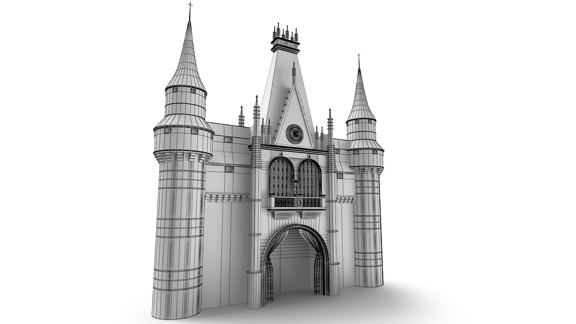 Castle Wall 3D Model - TurboSquid 1462259