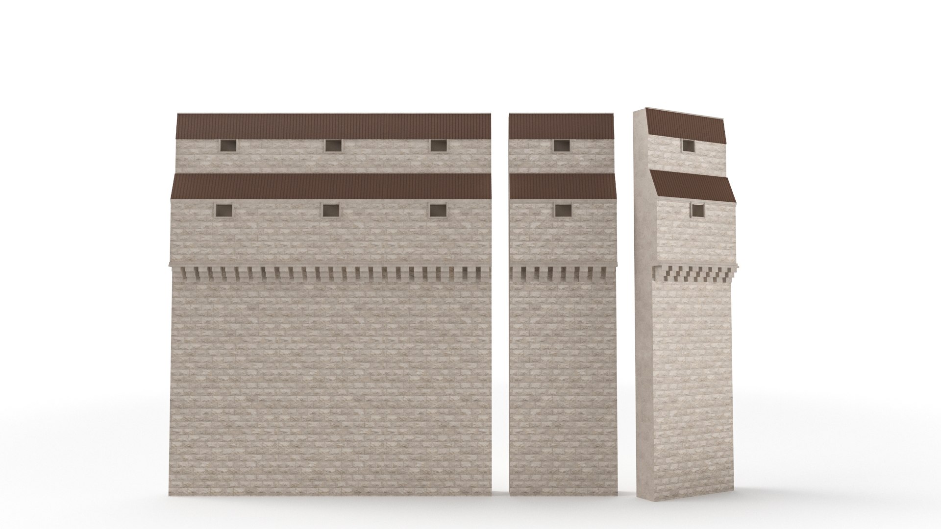 Castle Wall 3D Model - TurboSquid 1462259