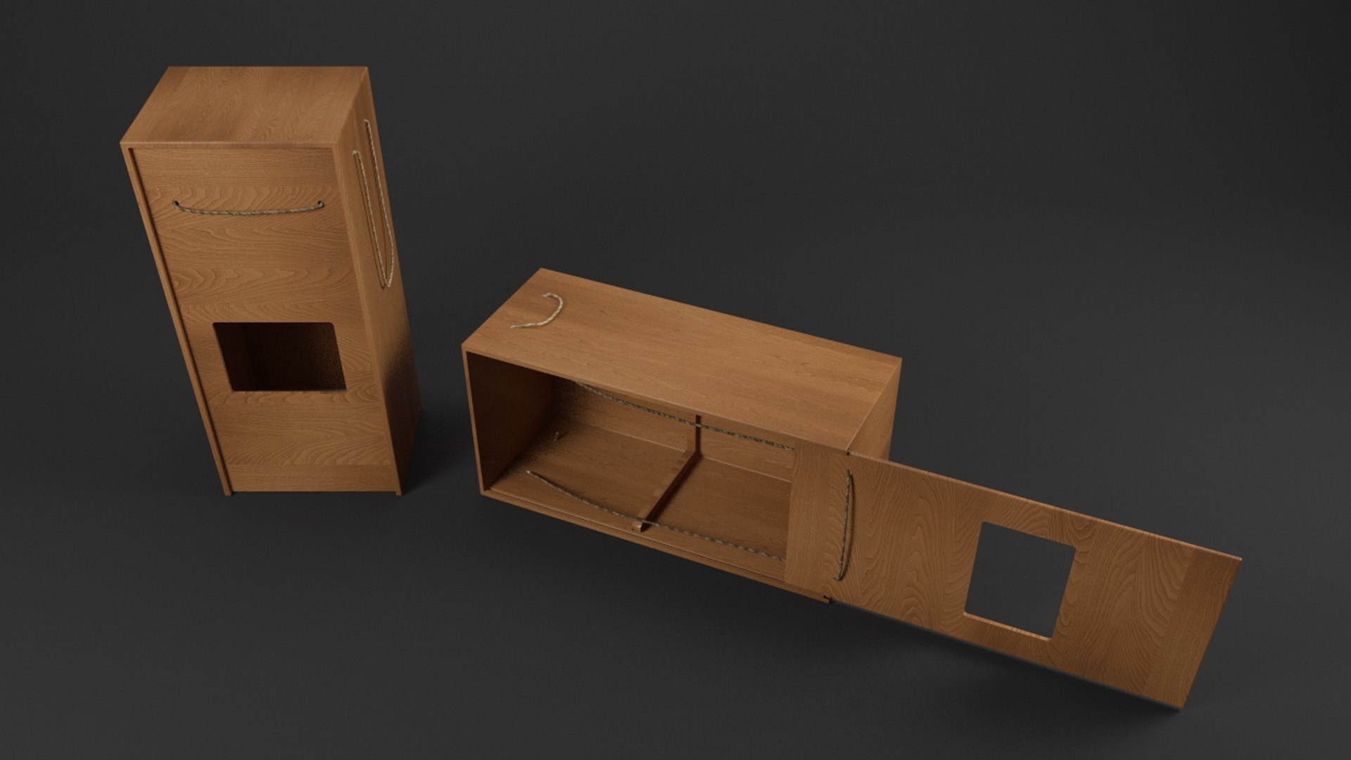 Wooden Box C4d