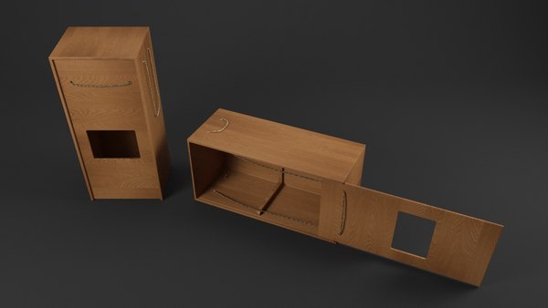 wooden box c4d