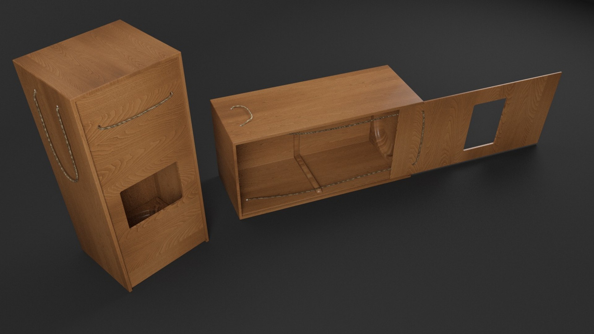 Wooden Box C4d