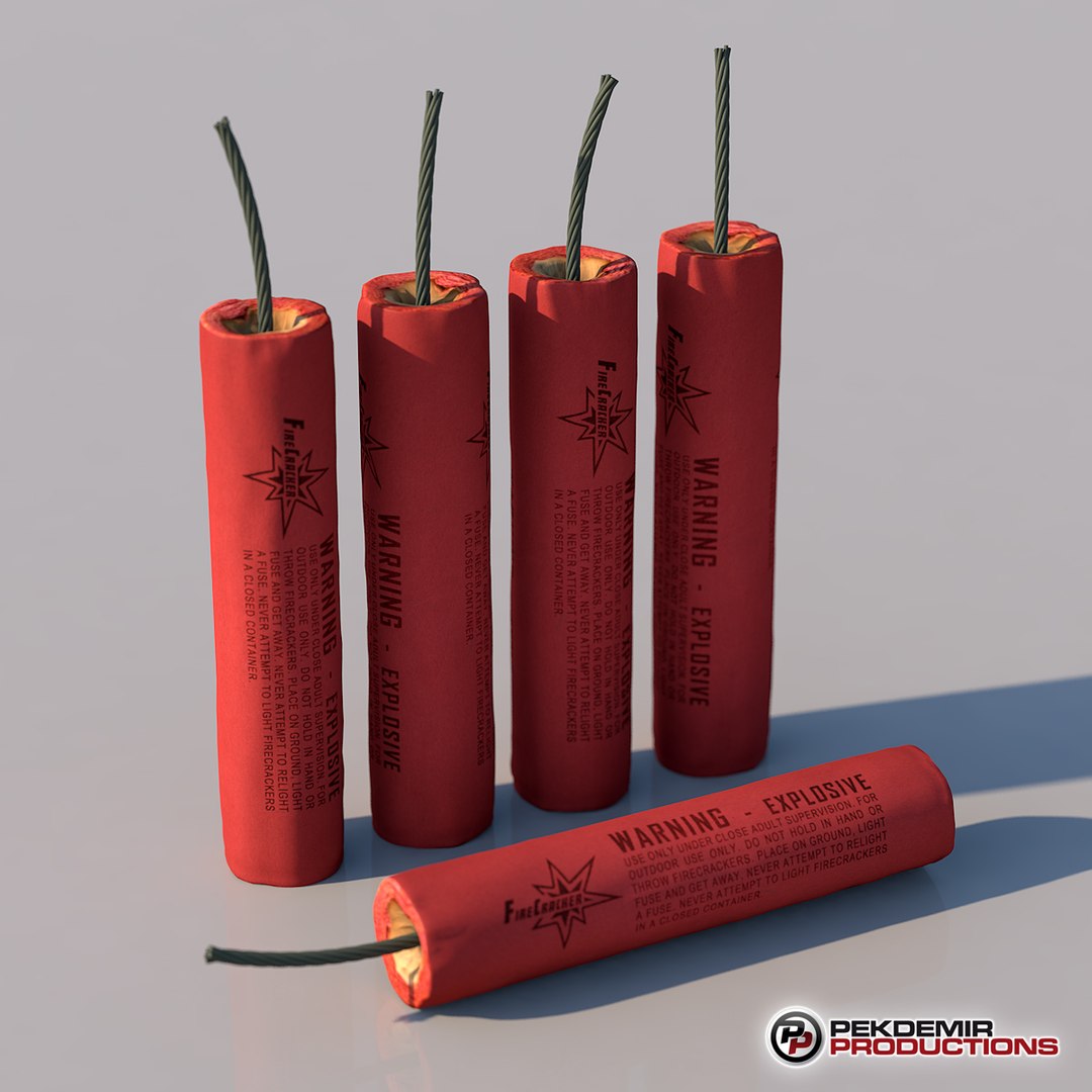 Firecracker Cracker 3d Model