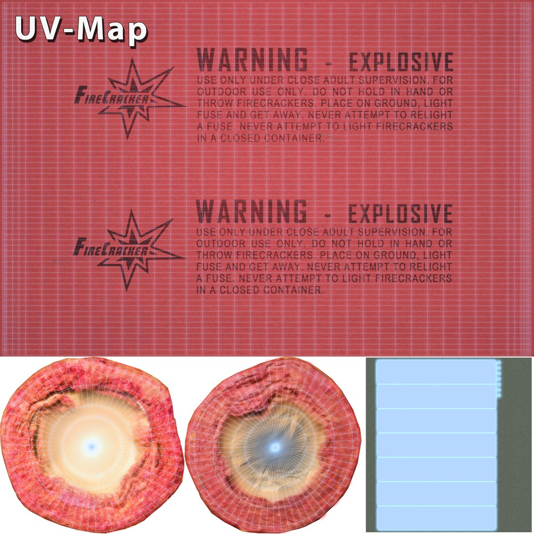 Firecracker Cracker 3d Model