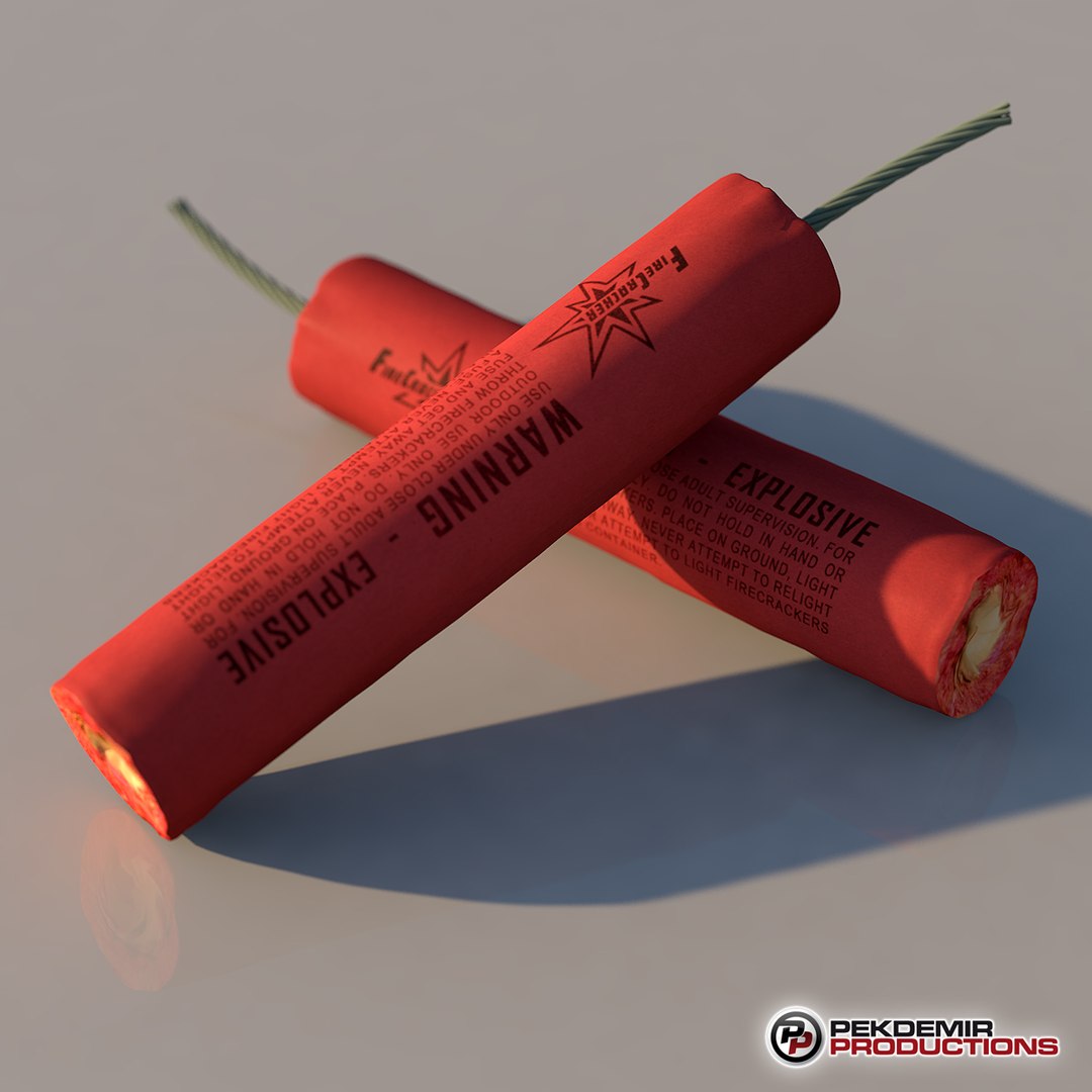 Firecracker Cracker 3d Model