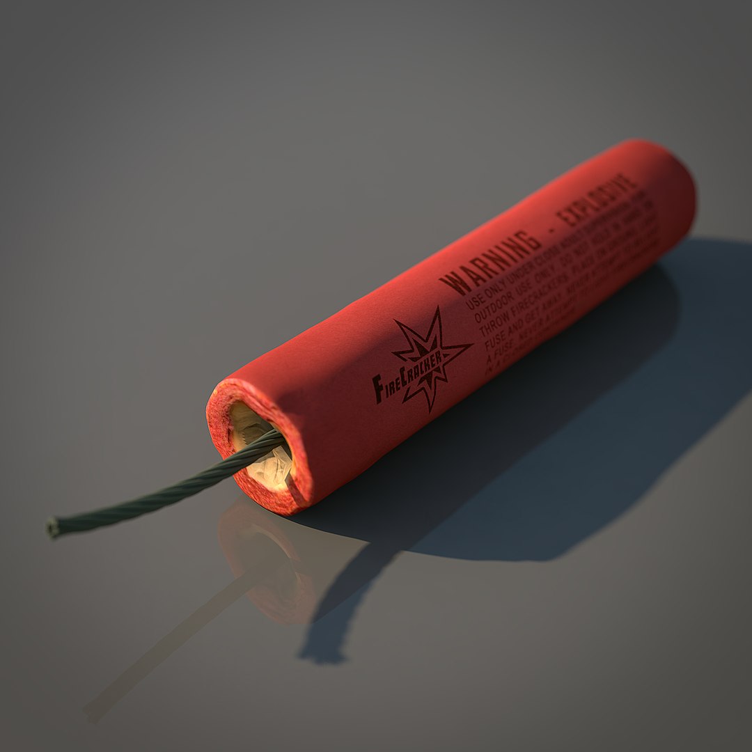 Firecracker Cracker 3d Model