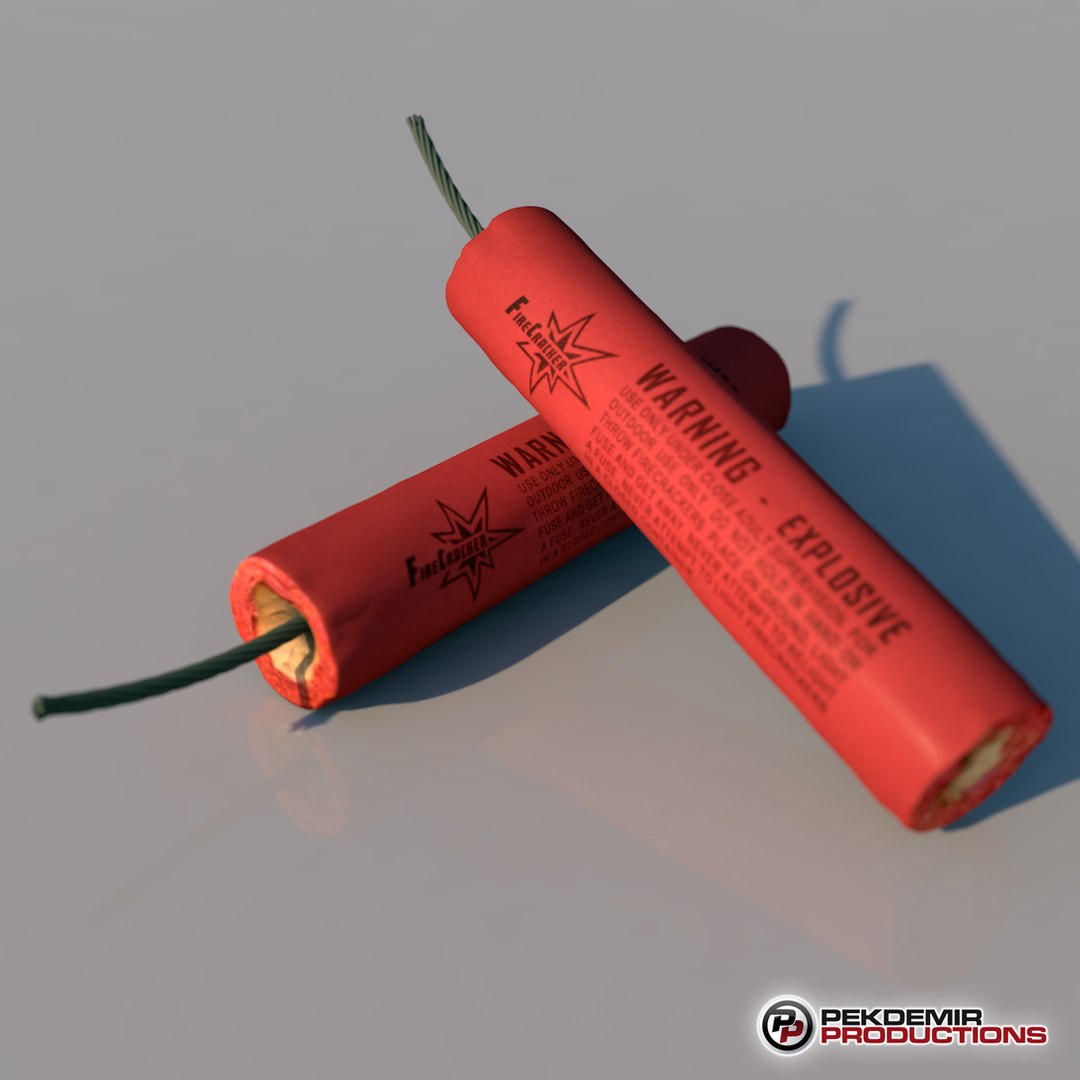 Firecracker Cracker 3d Model