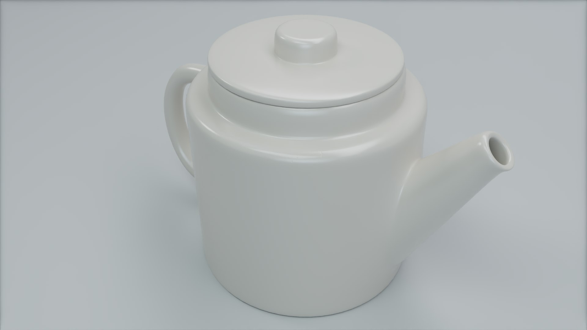 Ceramic White Kettle 3D Model - TurboSquid 2132811