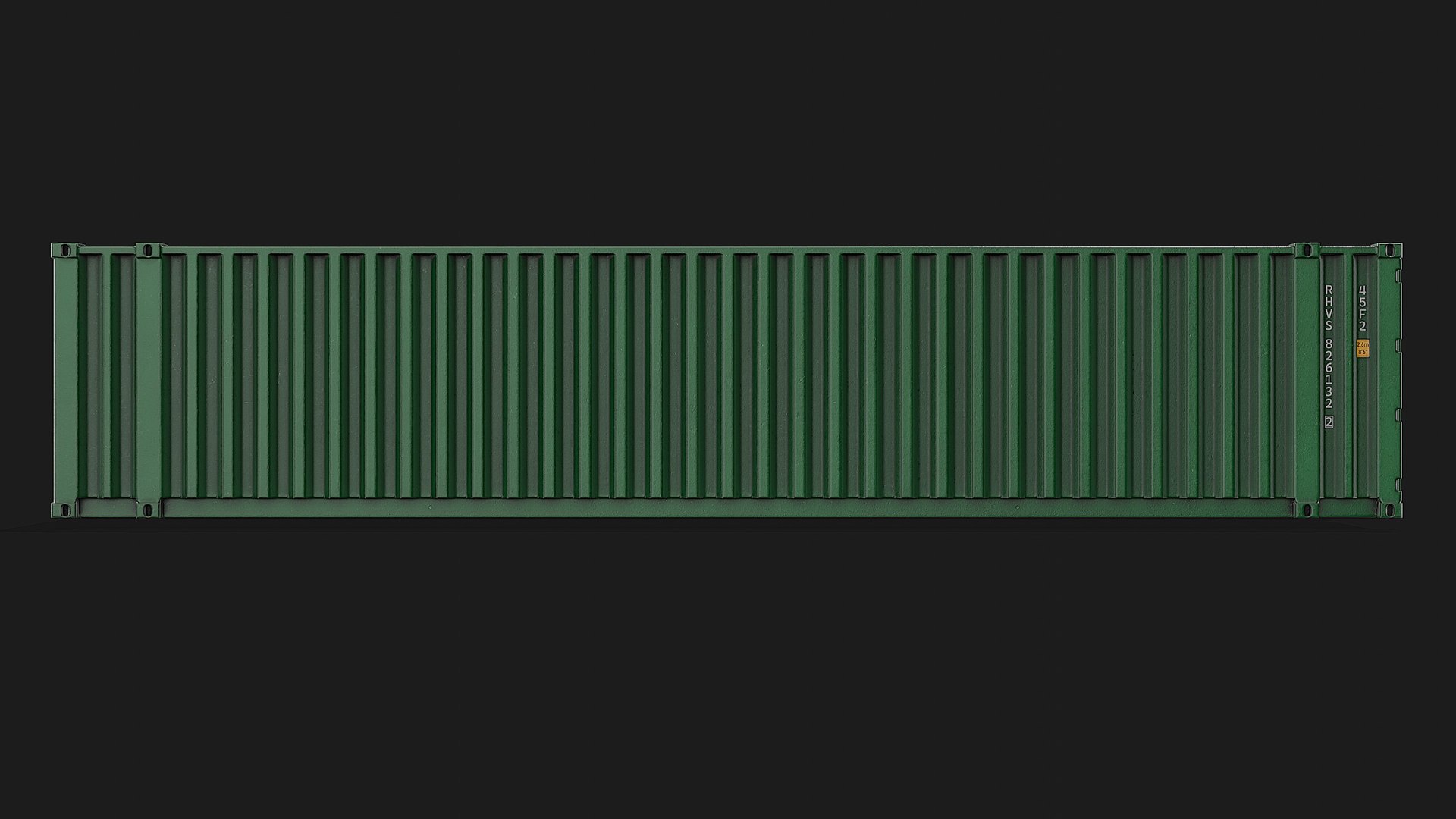 45ft Shipping Container - Green 3D Model - TurboSquid 2152436