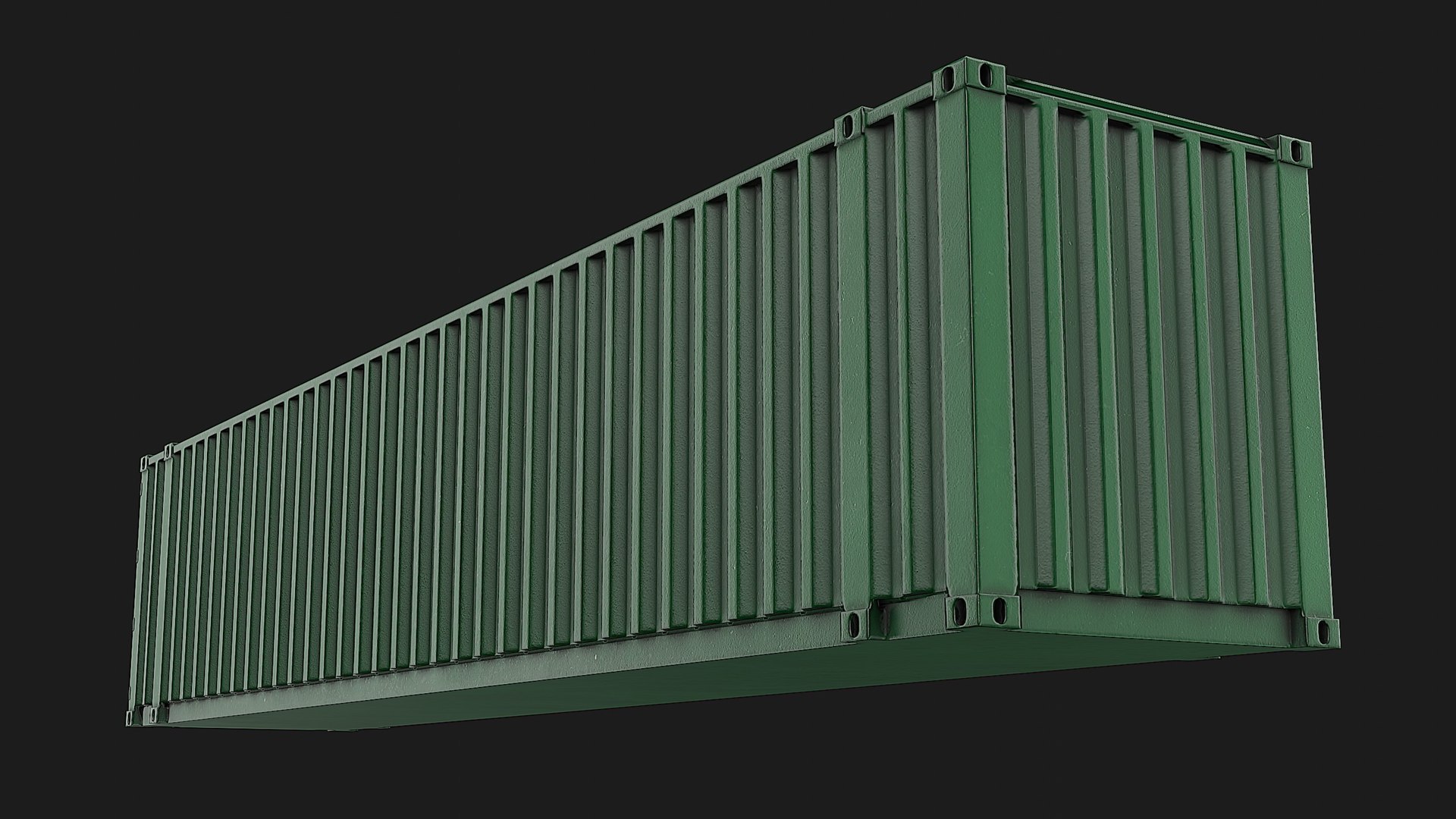 45ft Shipping Container - Green 3D Model - TurboSquid 2152436