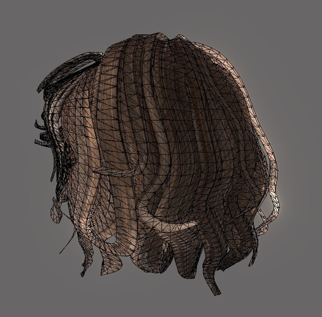 3D Female Hair 3 Colors Model - TurboSquid 1393763