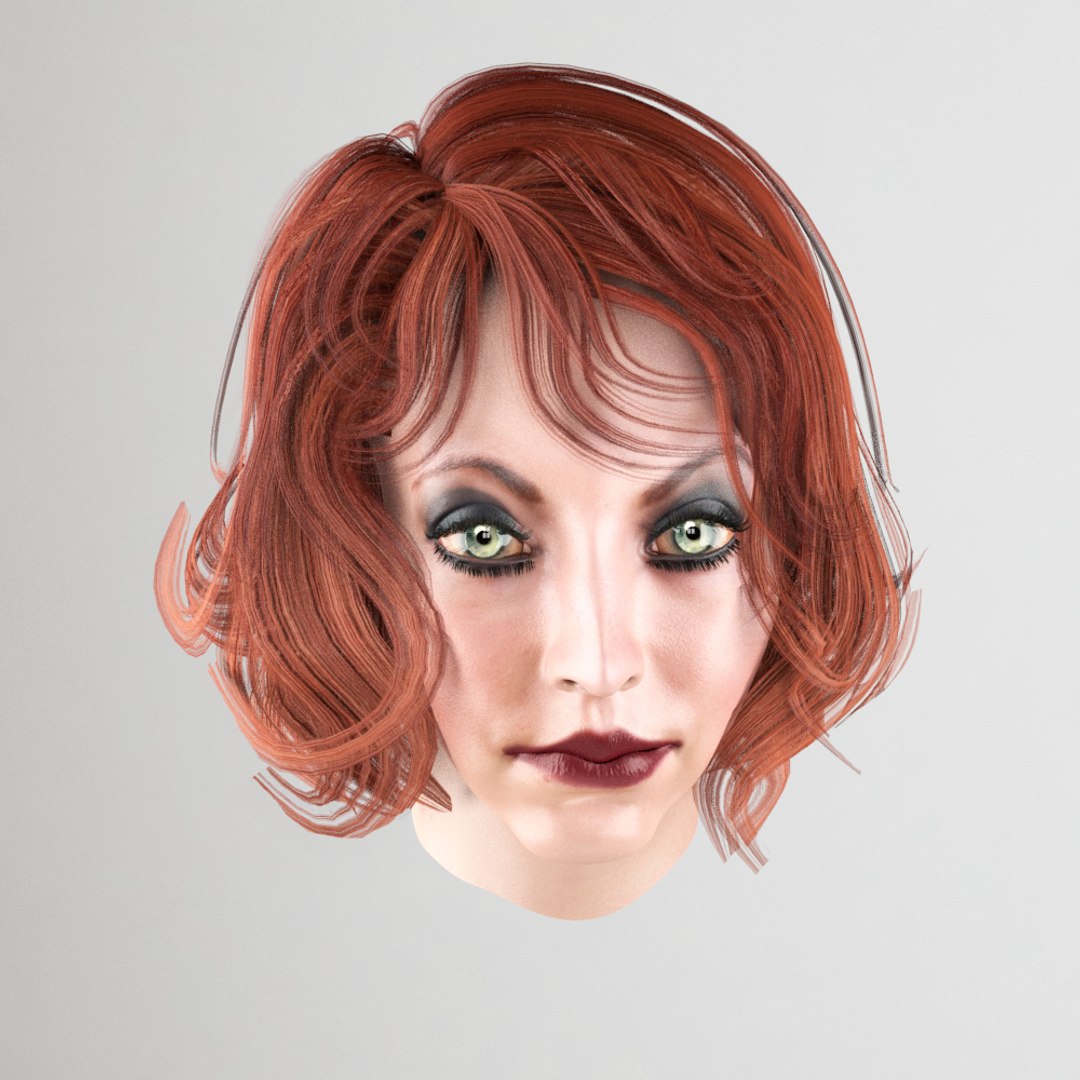 3D Female Hair 3 Colors Model - TurboSquid 1393763