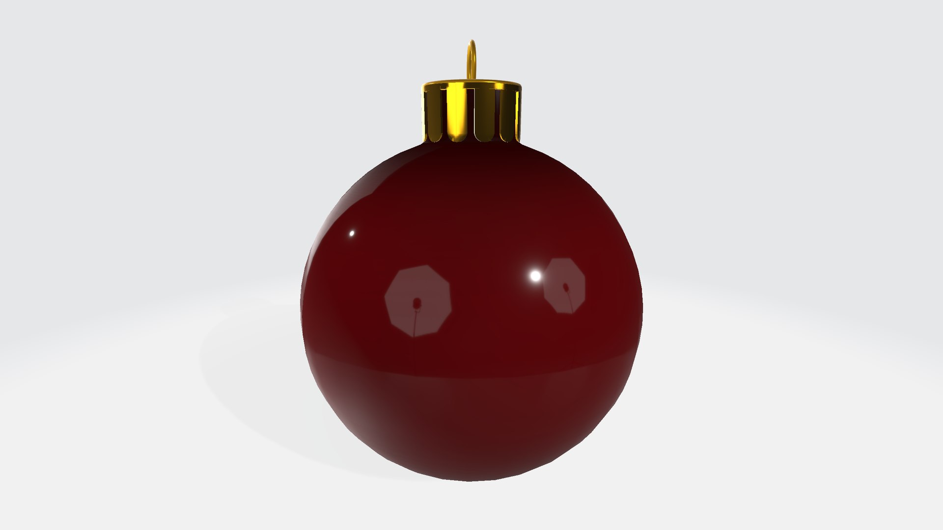 3D Model Red Ball Ornament - TurboSquid 2420399