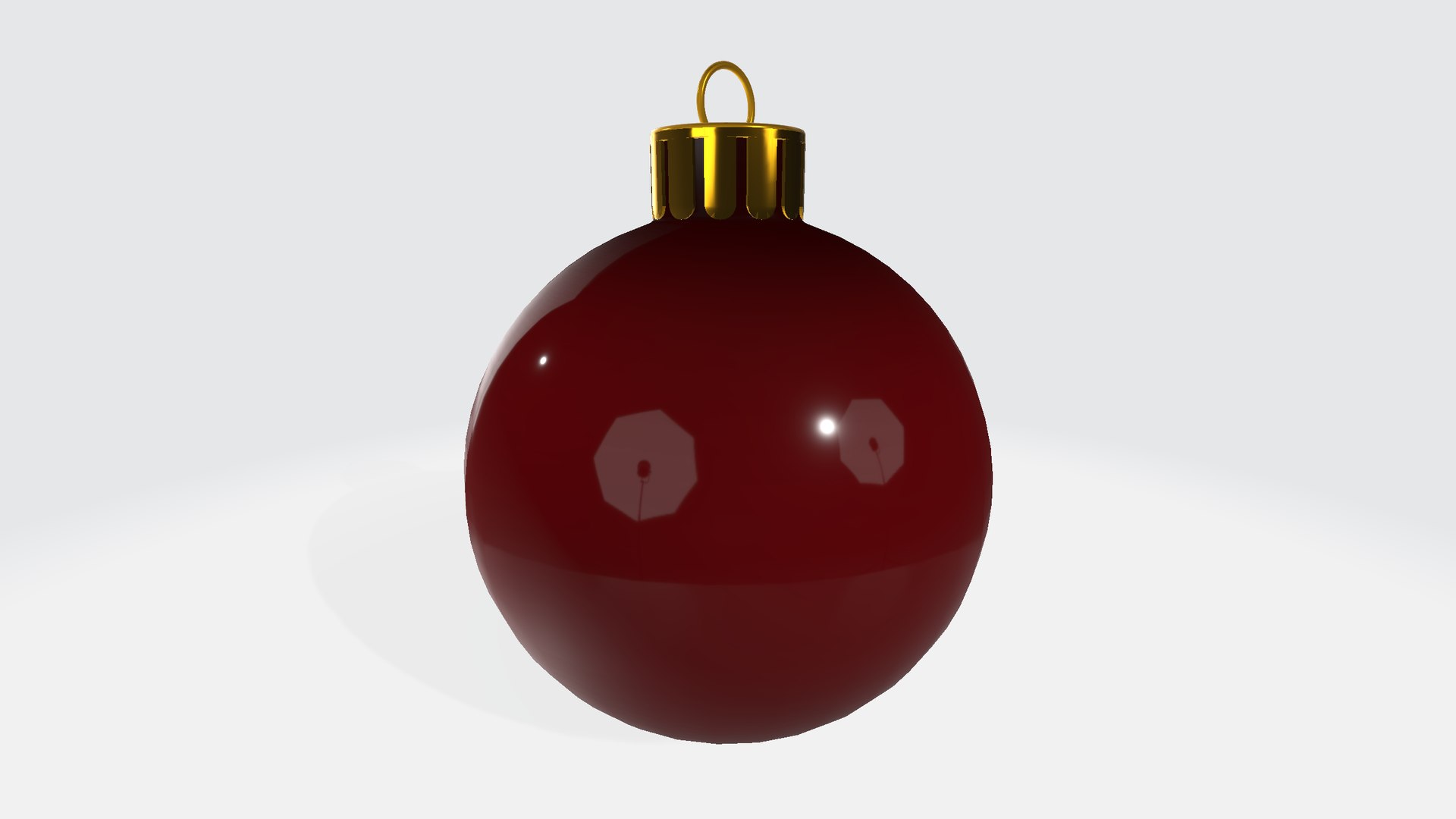 3D Model Red Ball Ornament - TurboSquid 2420399