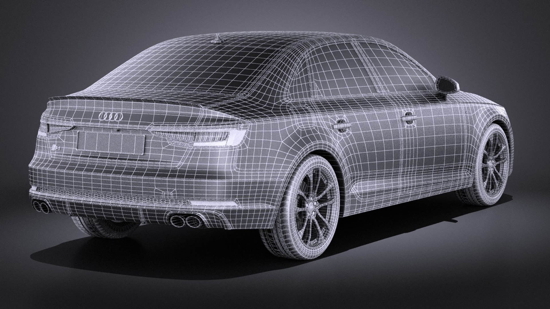 Sedan Audi 2017 3d Model