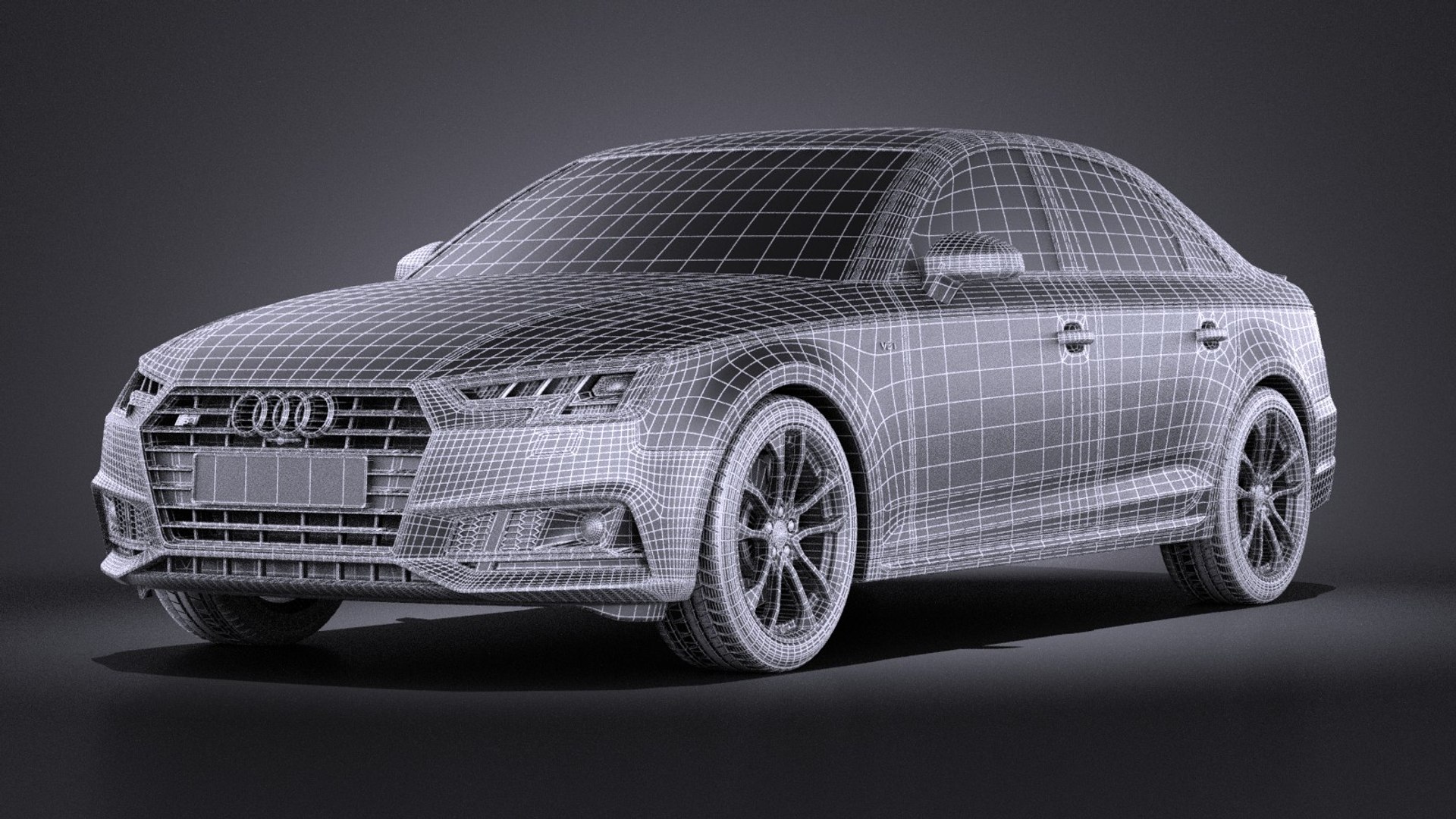 Sedan Audi 2017 3d Model