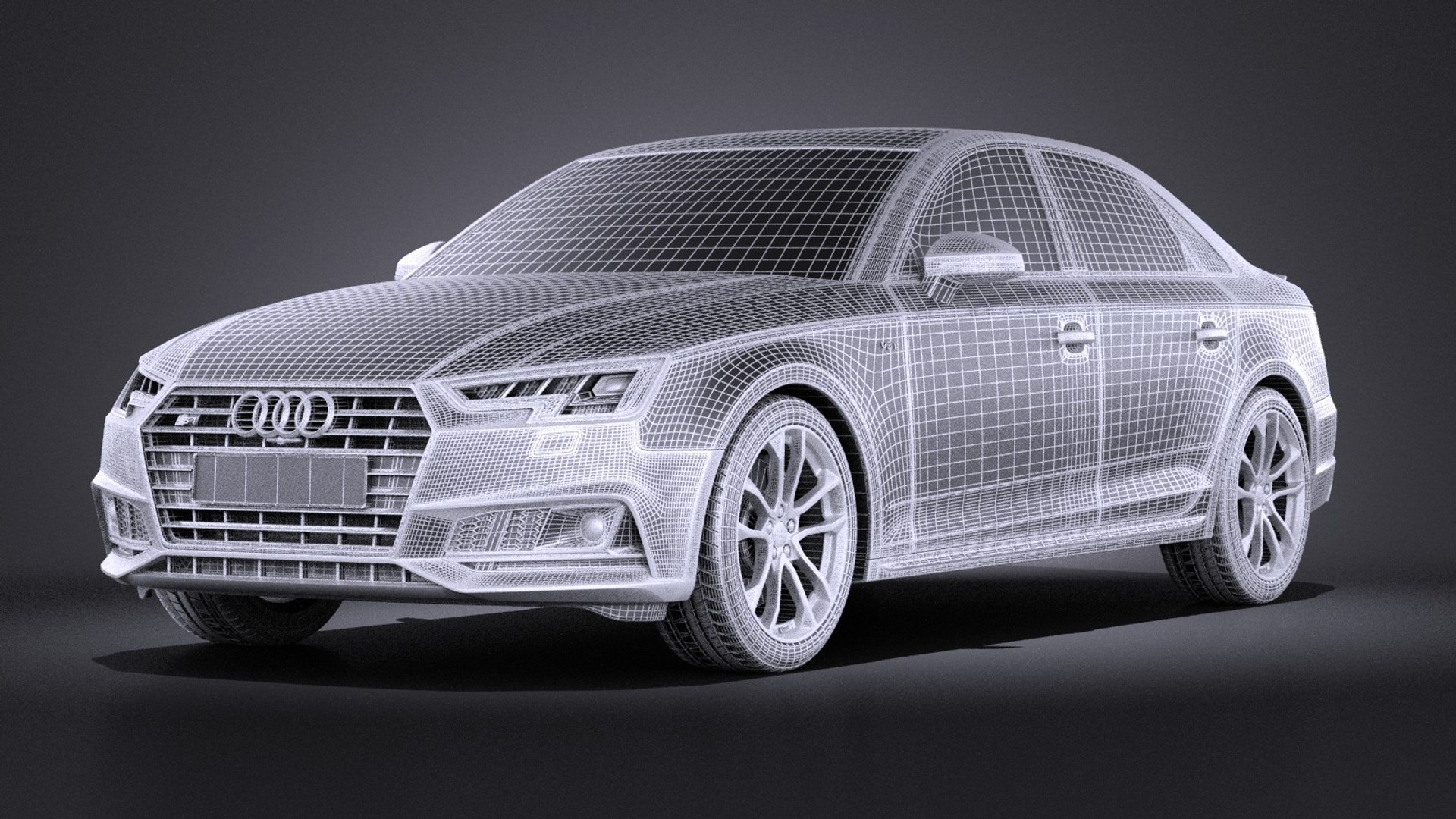 Sedan Audi 2017 3d Model
