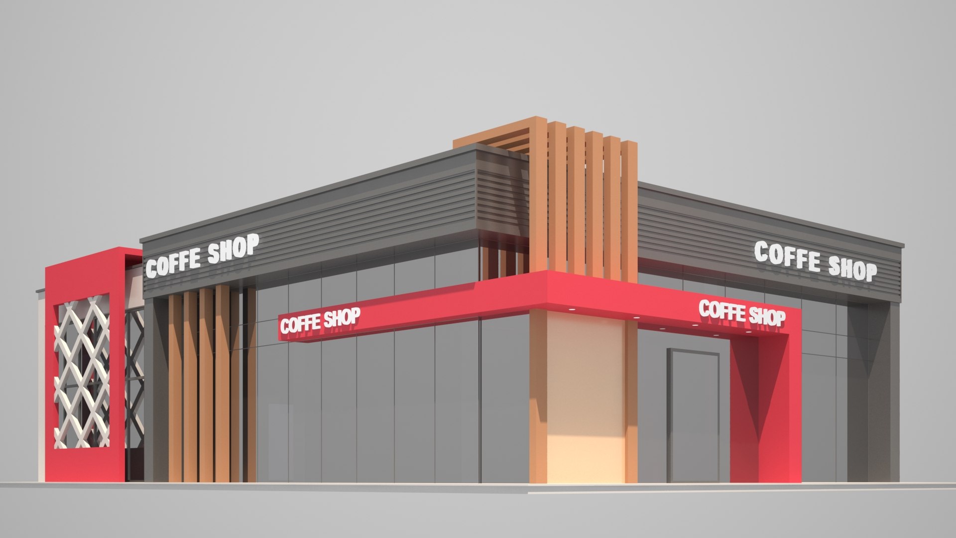 Coffee Shop Building 3D Model - TurboSquid 1734555
