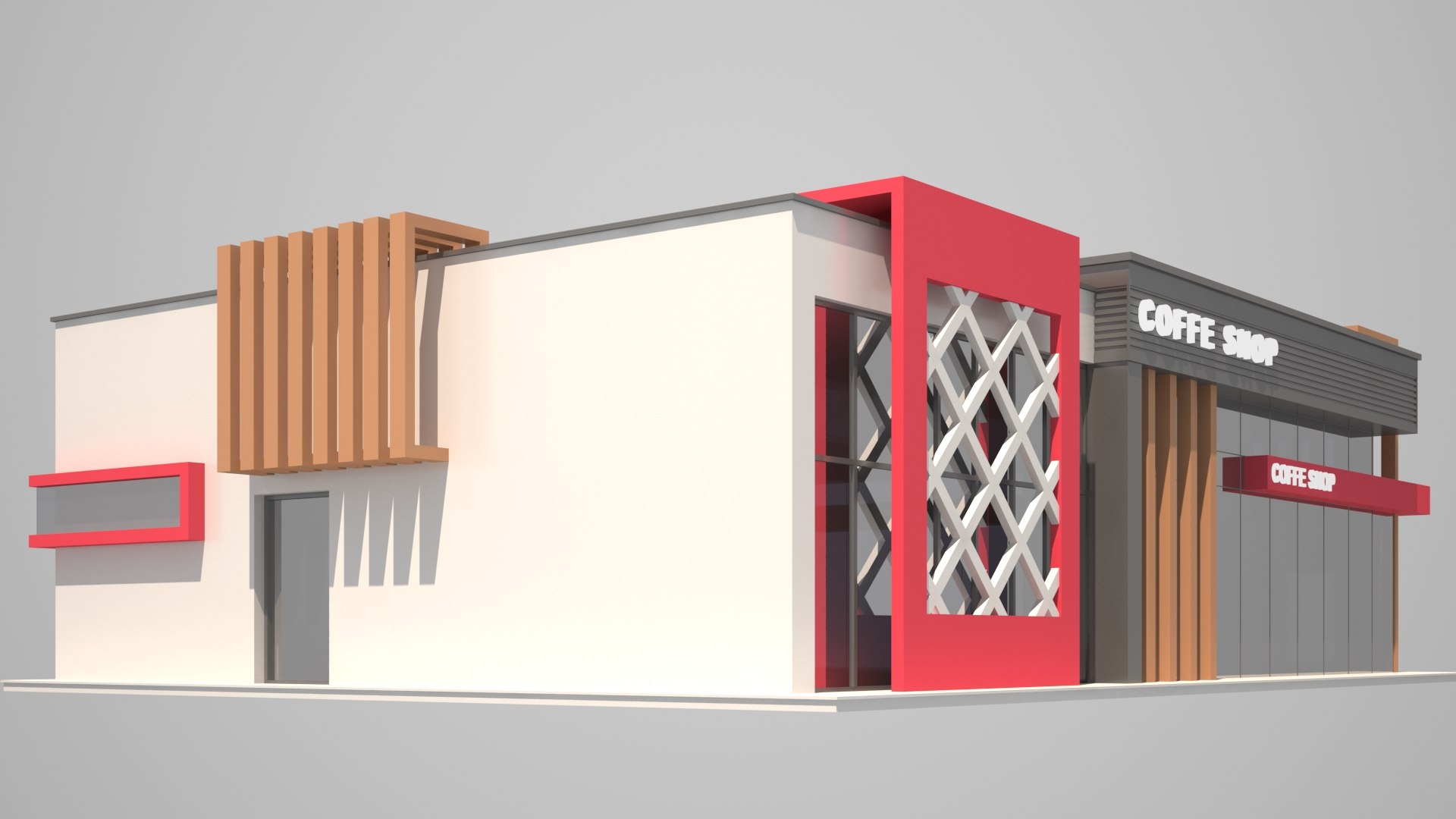Coffee Shop Building 3D Model - TurboSquid 1734555