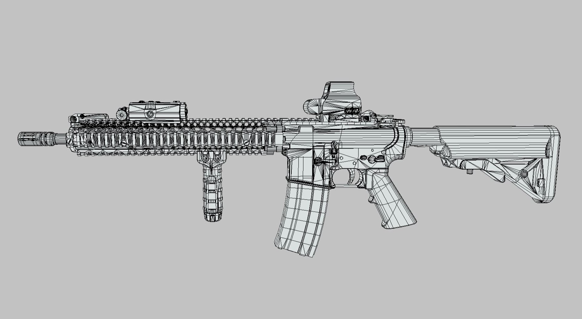 Assault Rifle M4a1 3D Model - TurboSquid 1634474