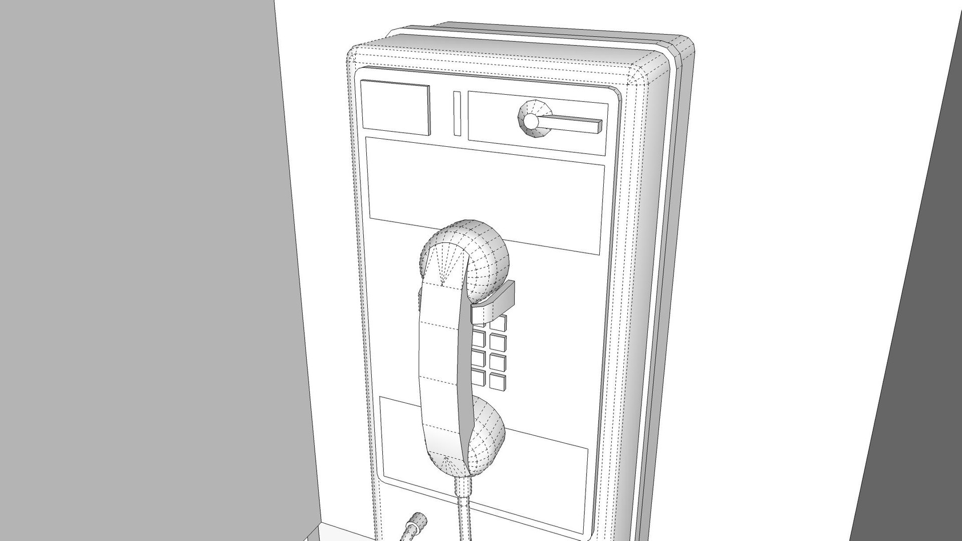 Retro Payphone Circa 1970s - 1980s 3D Model - TurboSquid 2260016