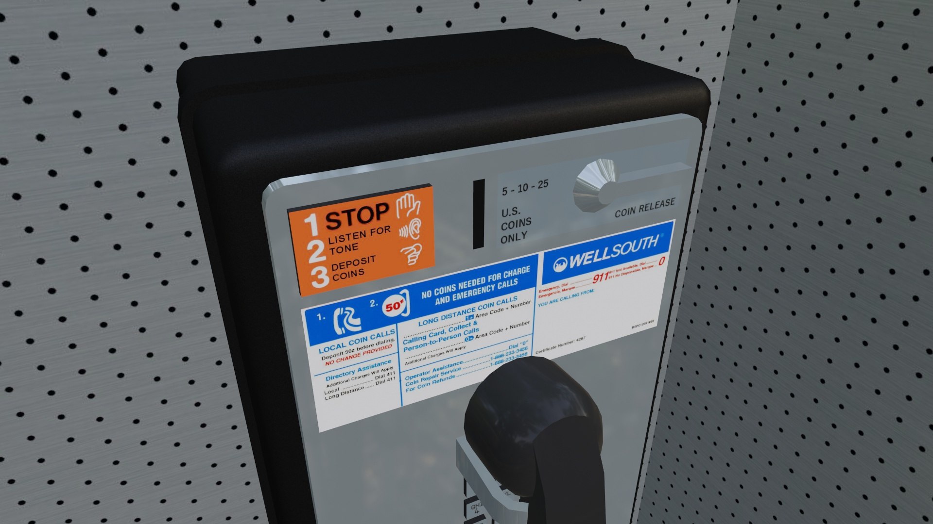 Retro Payphone Circa 1970s - 1980s 3D Model - TurboSquid 2260016