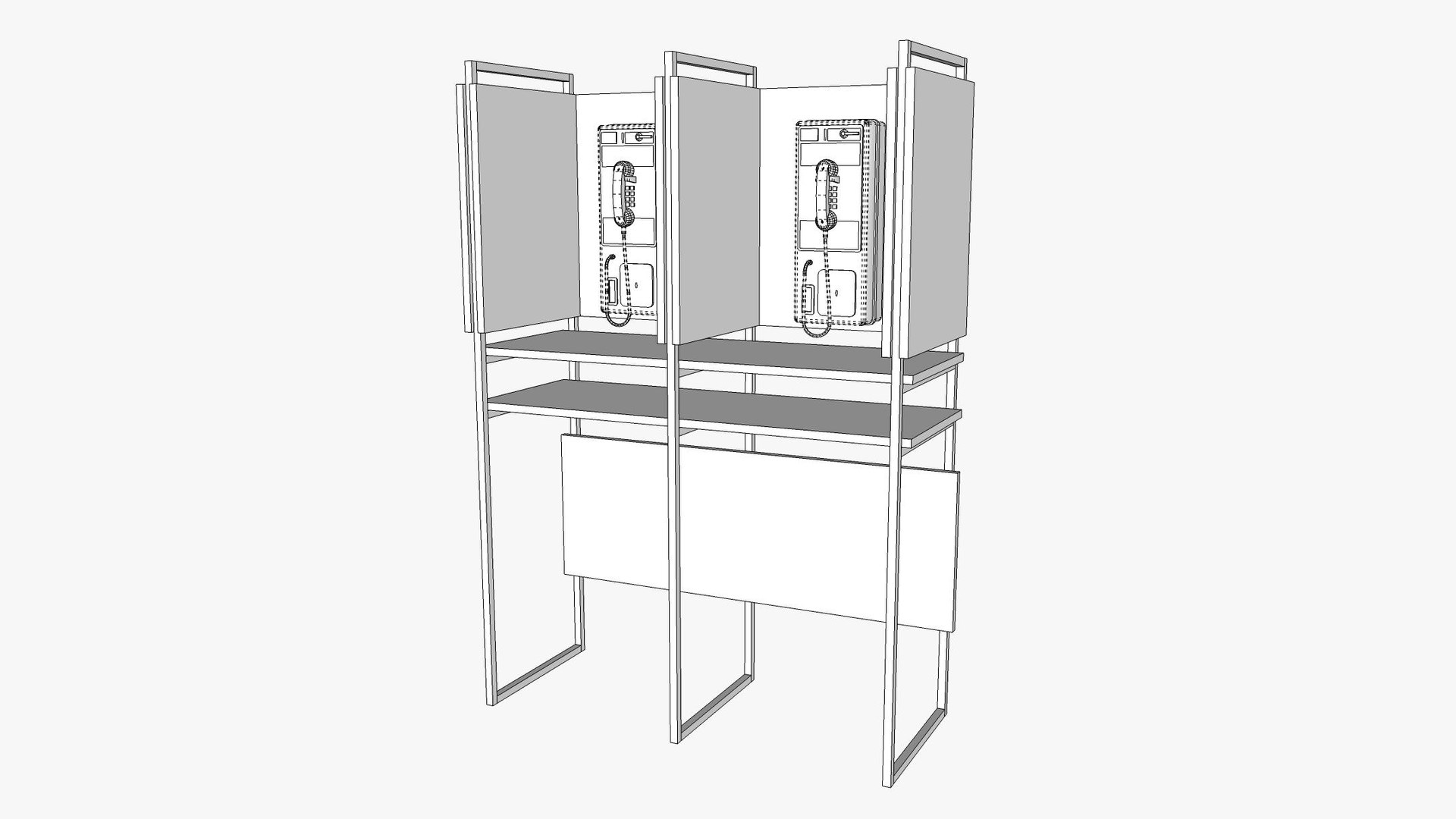 Retro Payphone Circa 1970s - 1980s 3D Model - TurboSquid 2260016