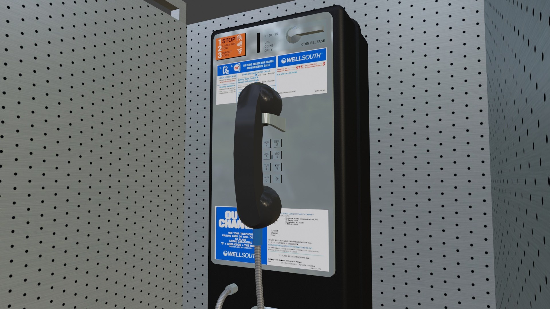 Retro Payphone Circa 1970s - 1980s 3D Model - TurboSquid 2260016