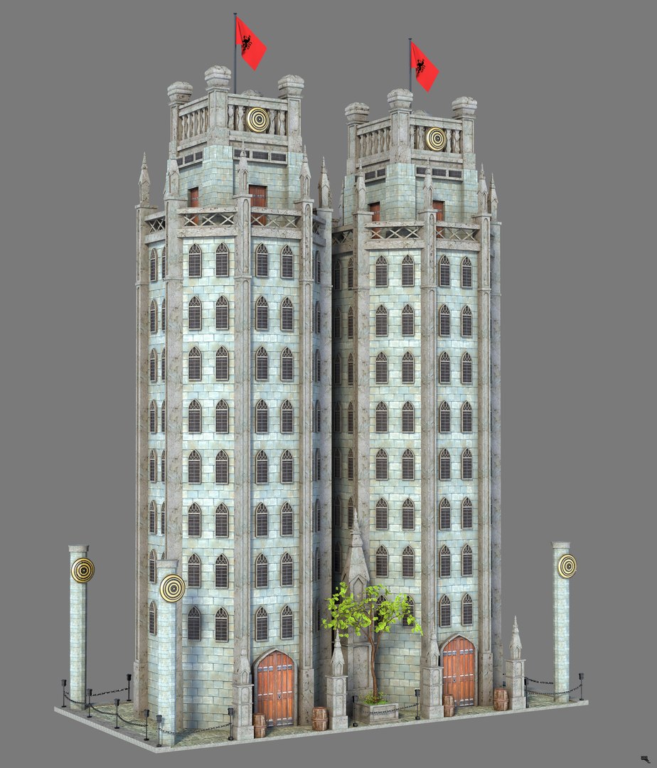 3D Building Tower Model - TurboSquid 1277161