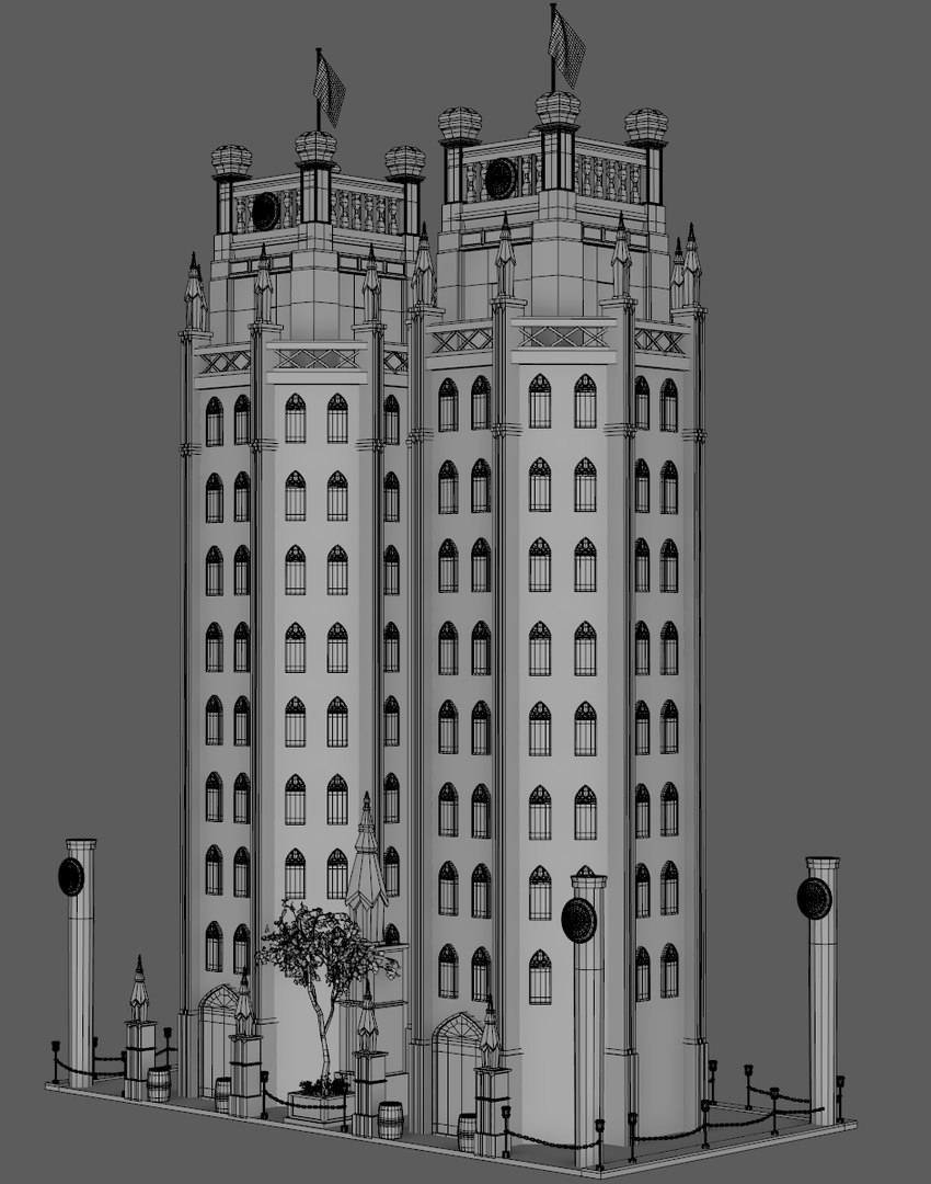 3D Building Tower Model - TurboSquid 1277161