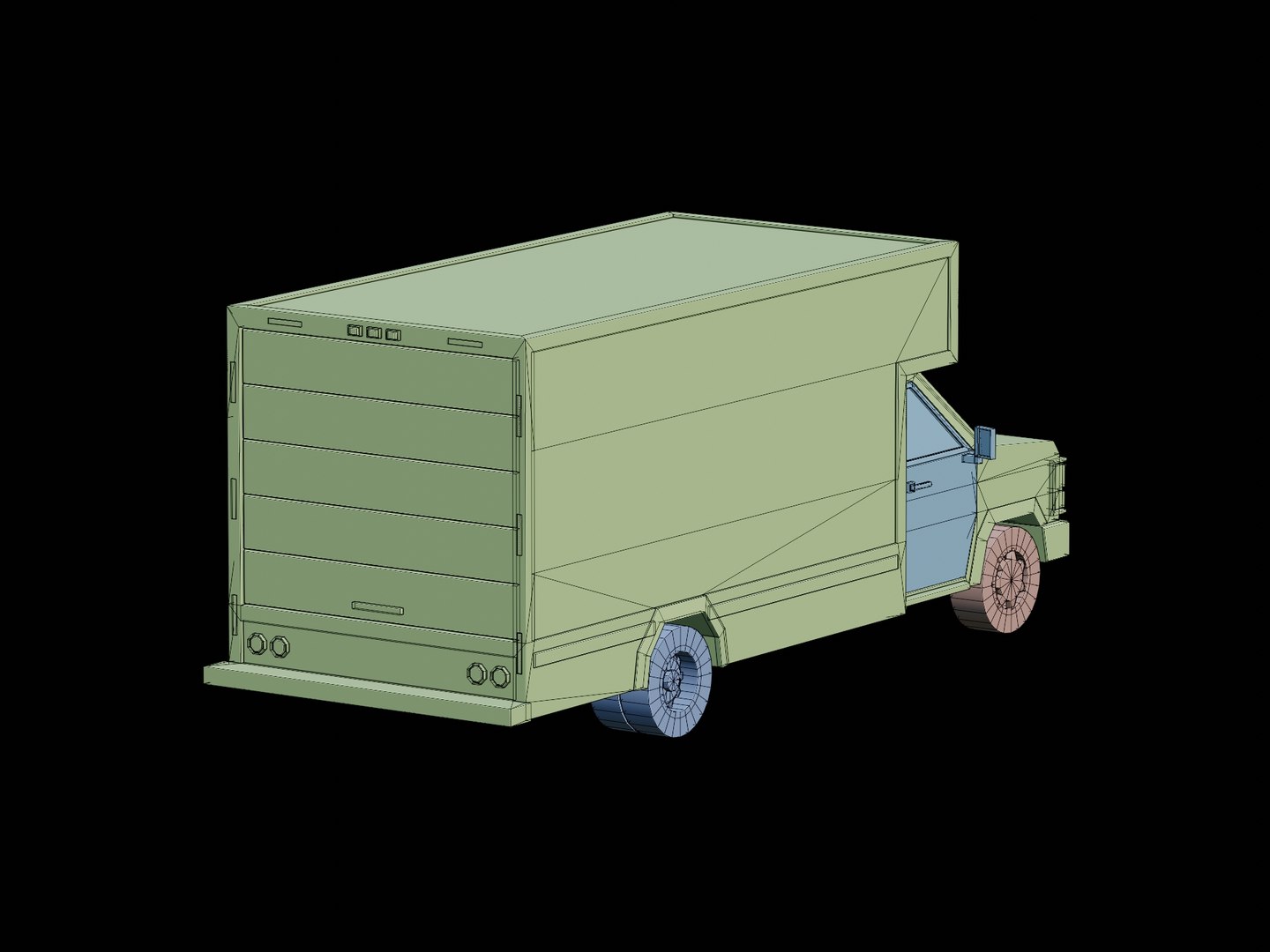 3D model Moving truck Low Poly - TurboSquid 2044501