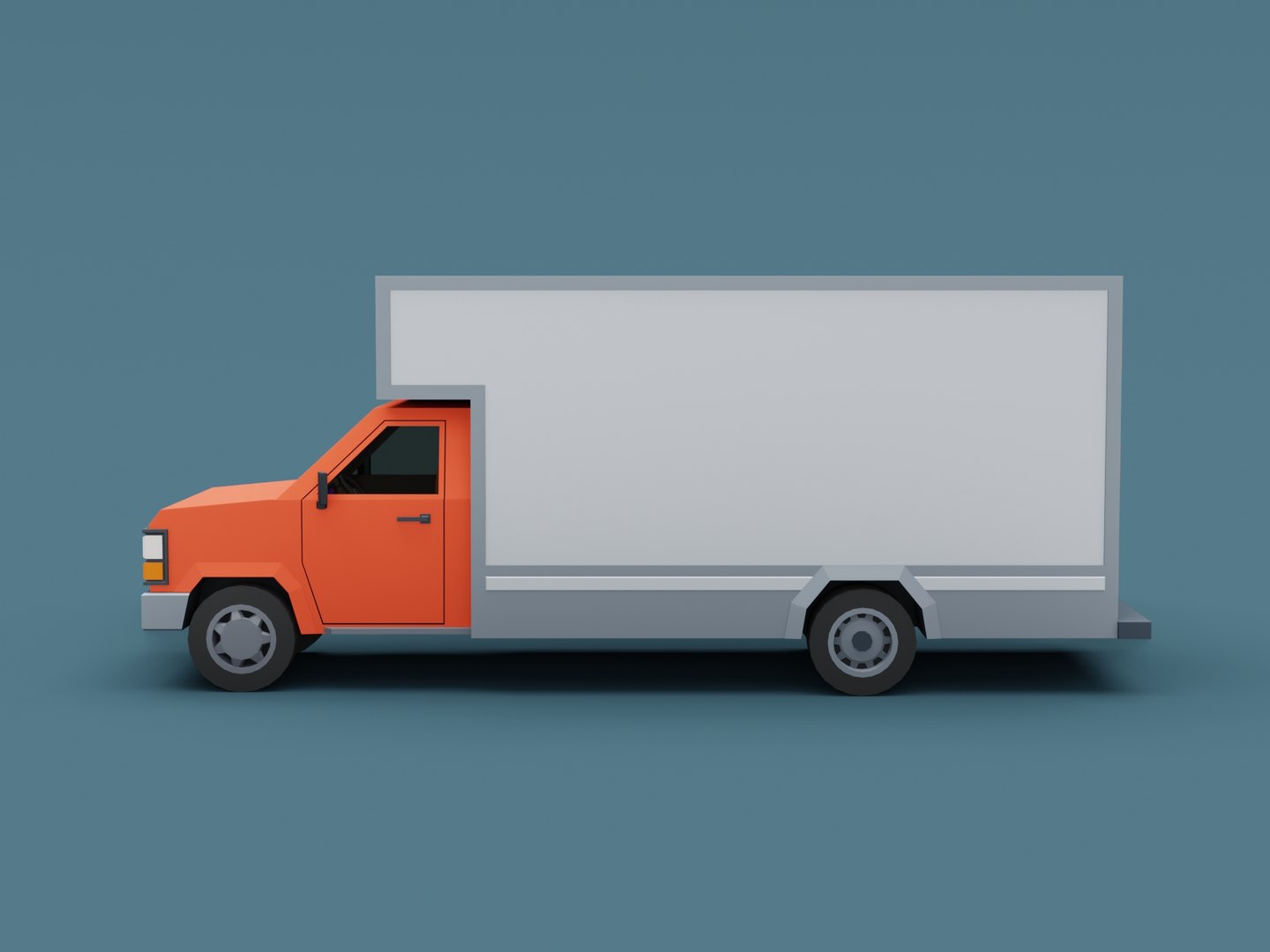 3D model Moving truck Low Poly - TurboSquid 2044501