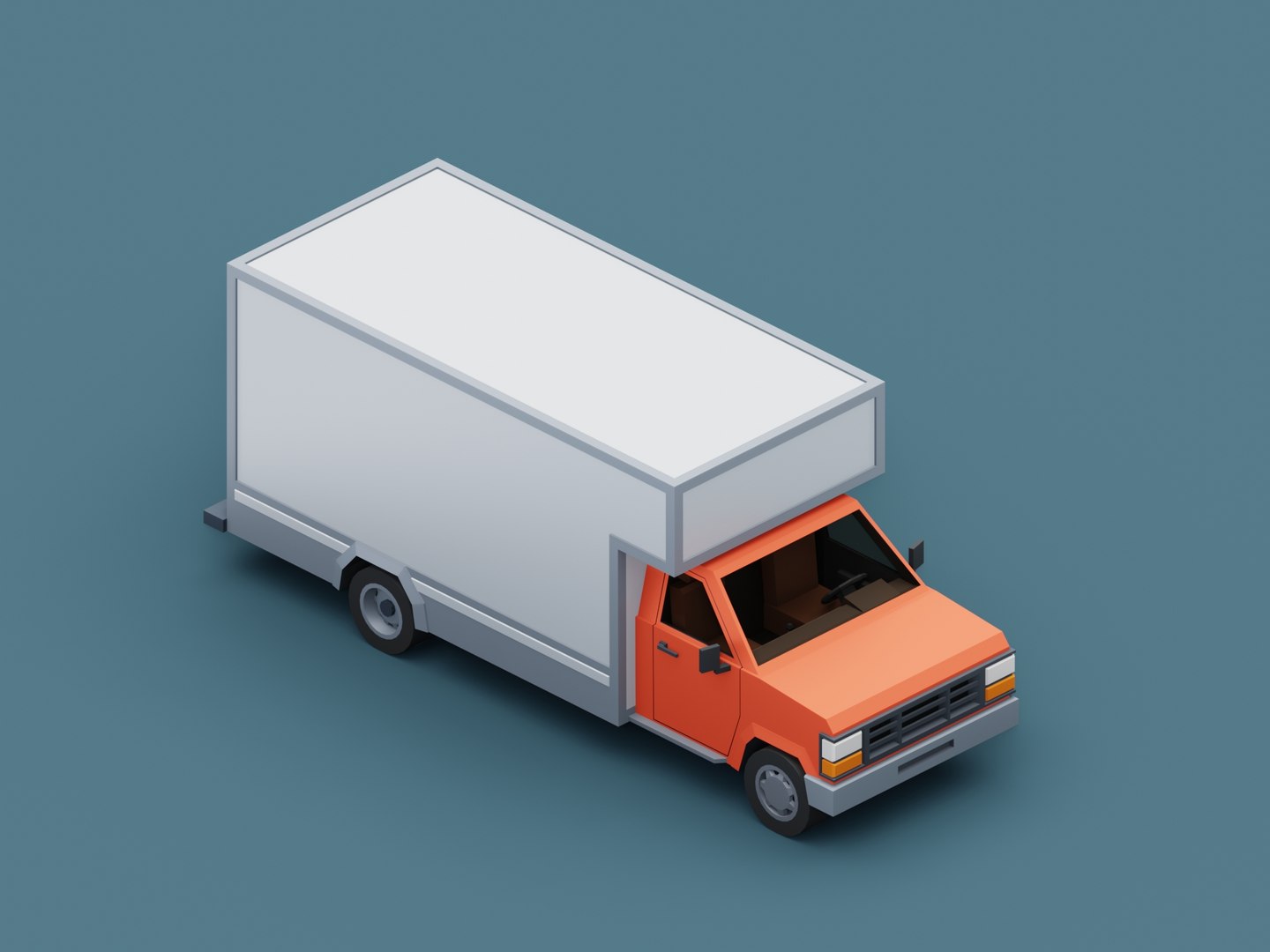 3D model Moving truck Low Poly - TurboSquid 2044501