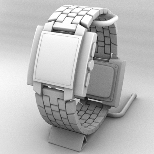 3d watch modelled model
