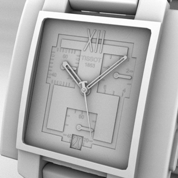 3d watch modelled model