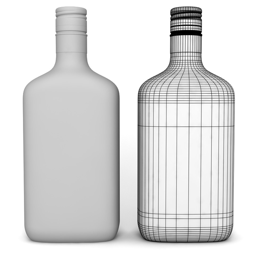 3d amaretto liqueur bottle model