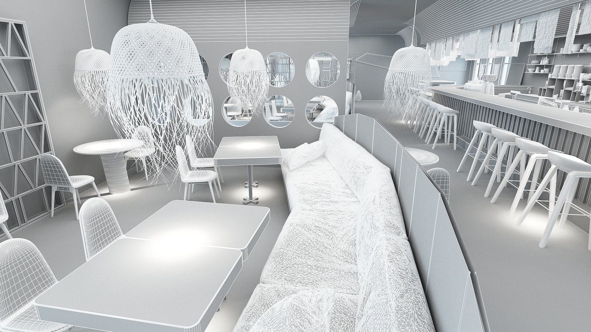 3D Coffee Restaurant Model - TurboSquid 1718895