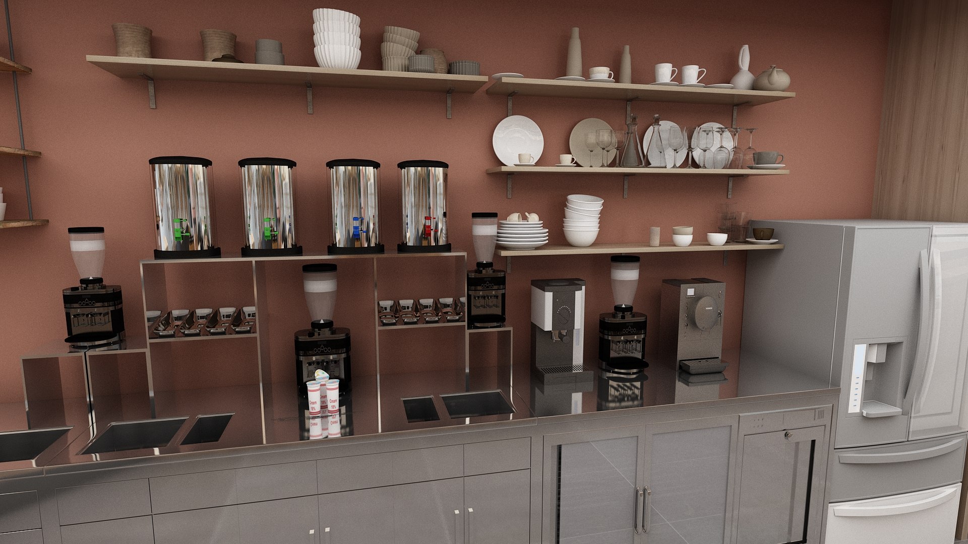 3D Coffee Restaurant Model - TurboSquid 1718895