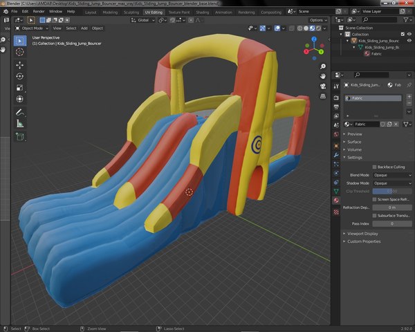3D model Kids Sliding Jump Bouncer - TurboSquid 1835887