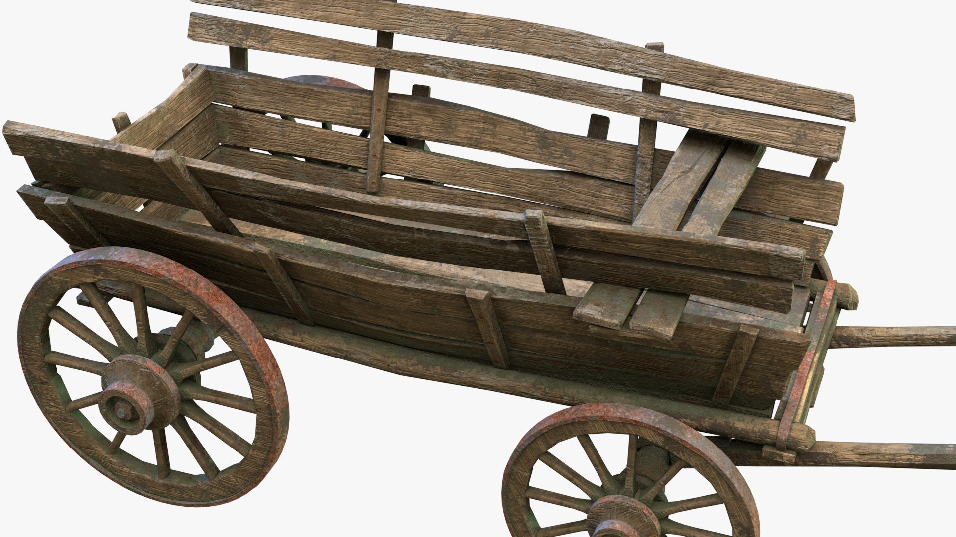 Dray With Horse Rigged 3D - TurboSquid 1740770