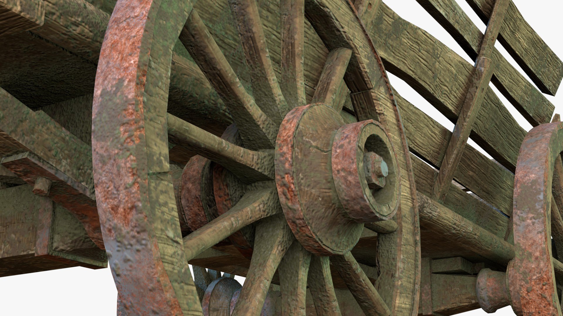 Dray With Horse Rigged 3D - TurboSquid 1740770