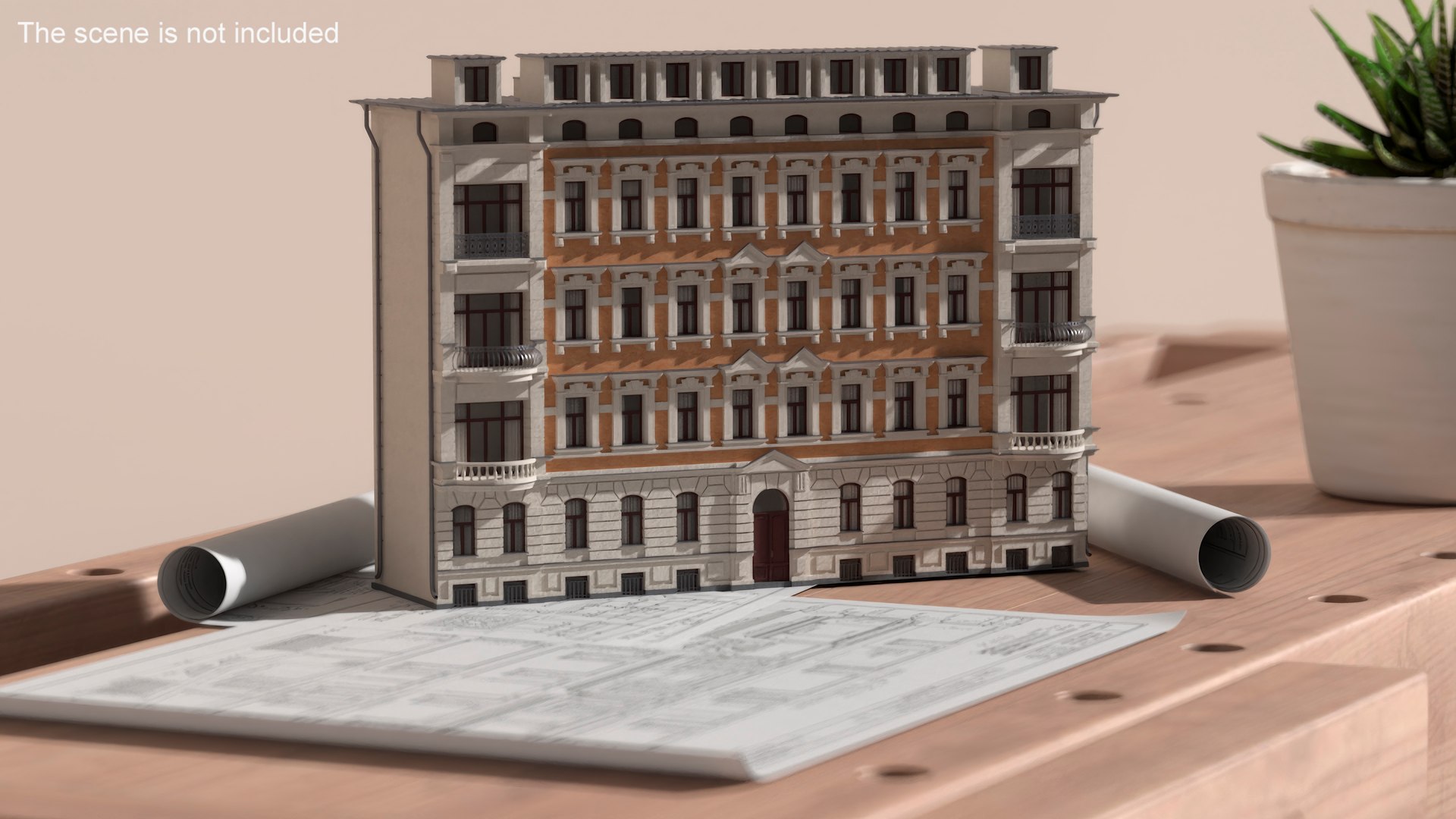 3D Historic Apartment Building Scale Model - TurboSquid 2387294