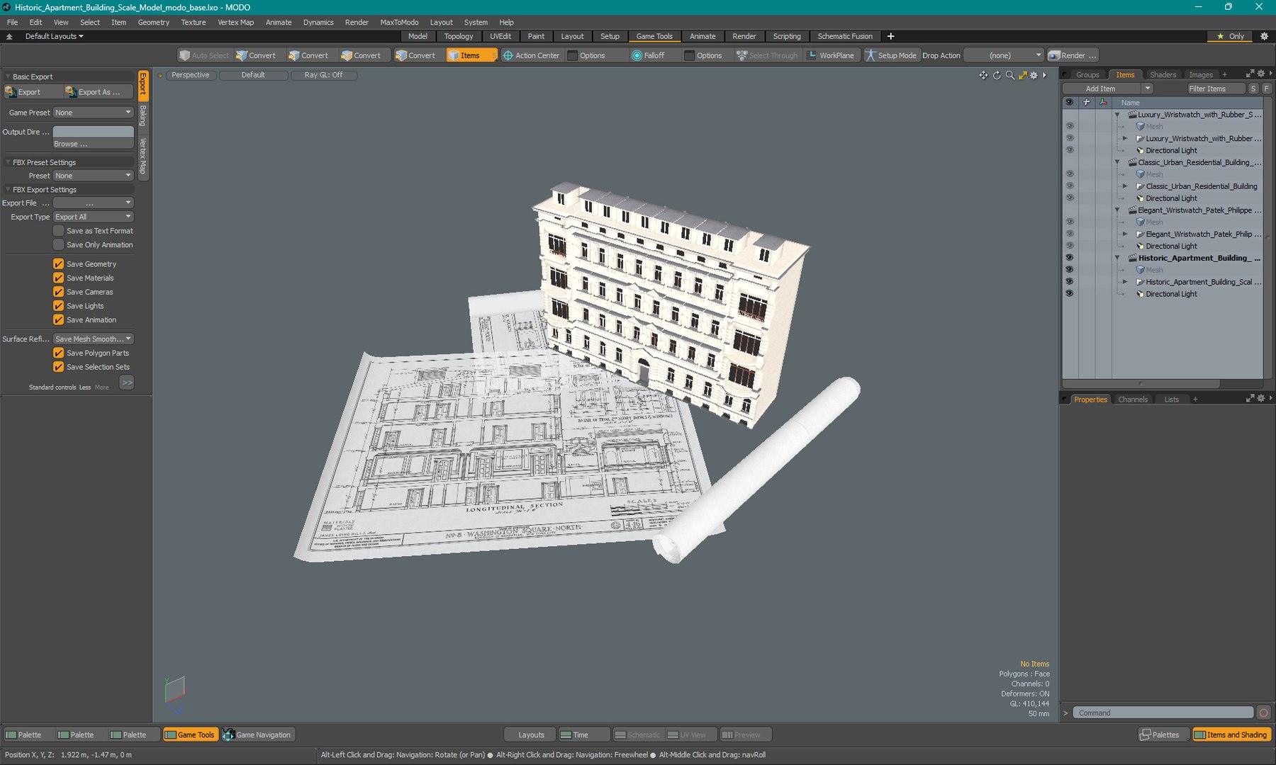 3D Historic Apartment Building Scale Model - TurboSquid 2387294