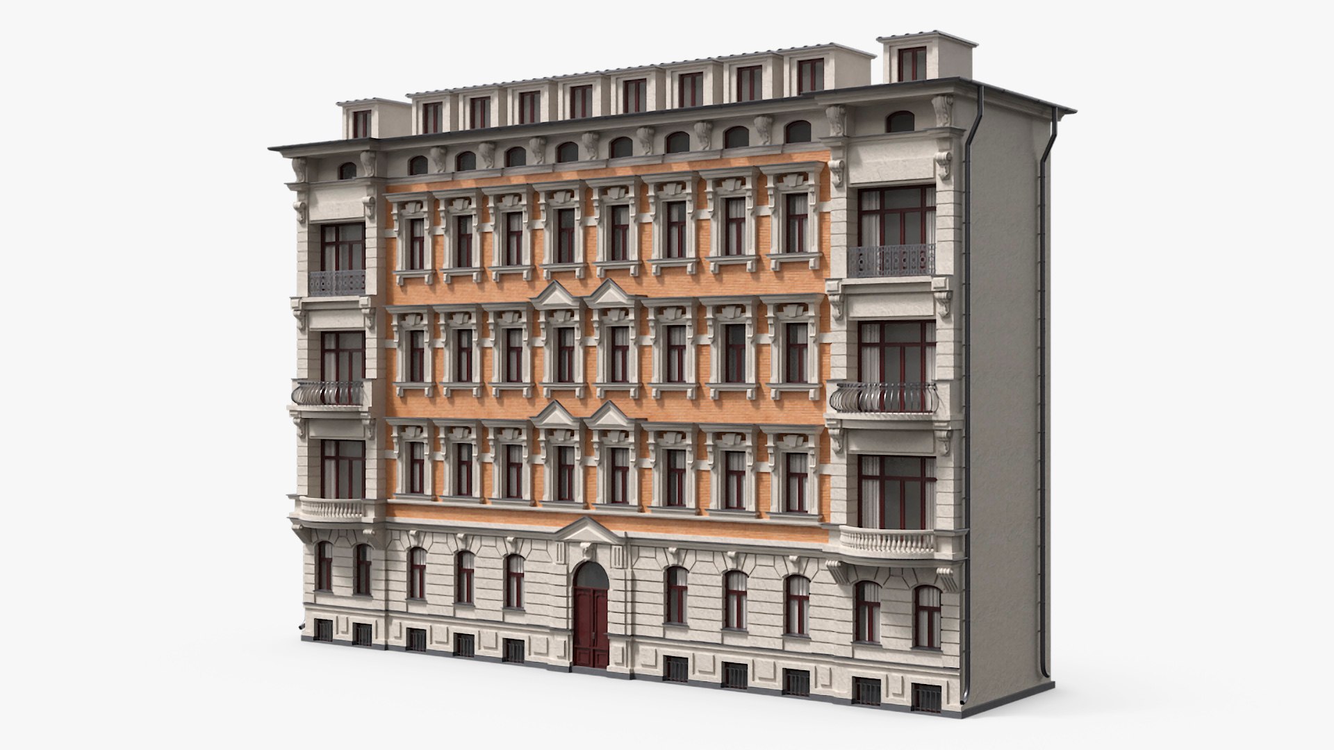 3D Historic Apartment Building Scale Model - TurboSquid 2387294