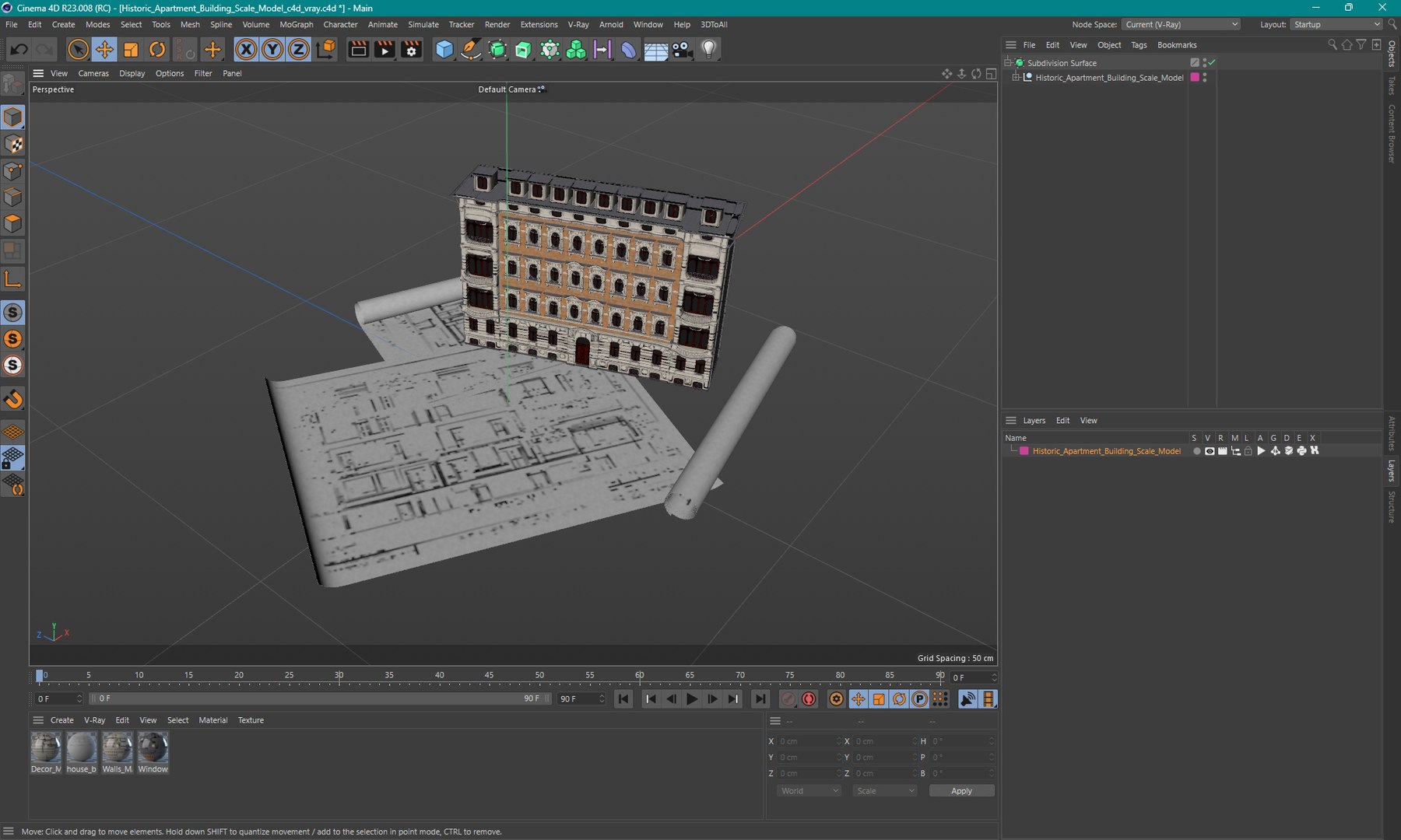 3D Historic Apartment Building Scale Model - TurboSquid 2387294