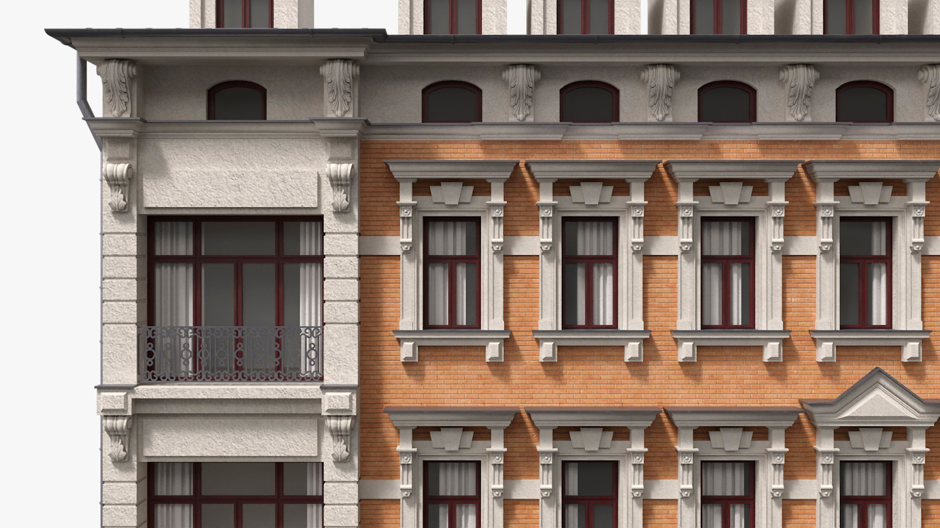 3D Historic Apartment Building Scale Model - TurboSquid 2387294