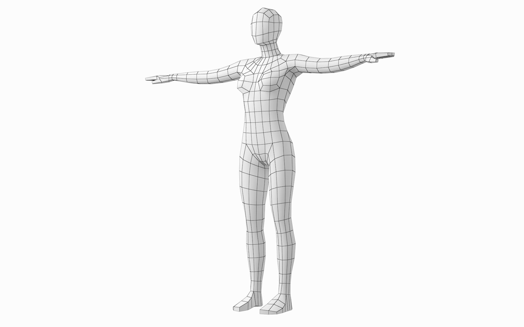 3D Model Natural Female In T-Pose Base Mesh - TurboSquid 2072007