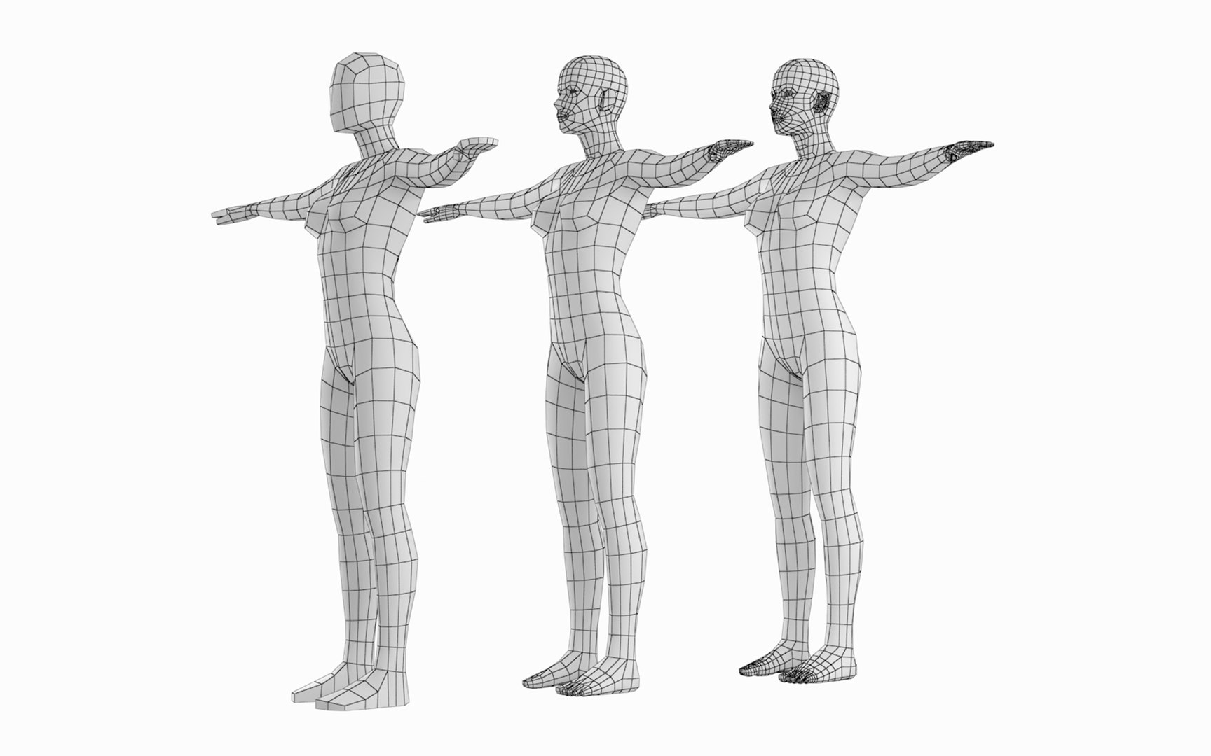 3D Model Natural Female In T-Pose Base Mesh - TurboSquid 2072007