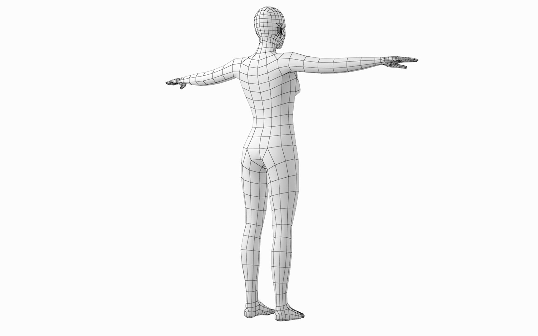 3D Model Natural Female In T-Pose Base Mesh - TurboSquid 2072007