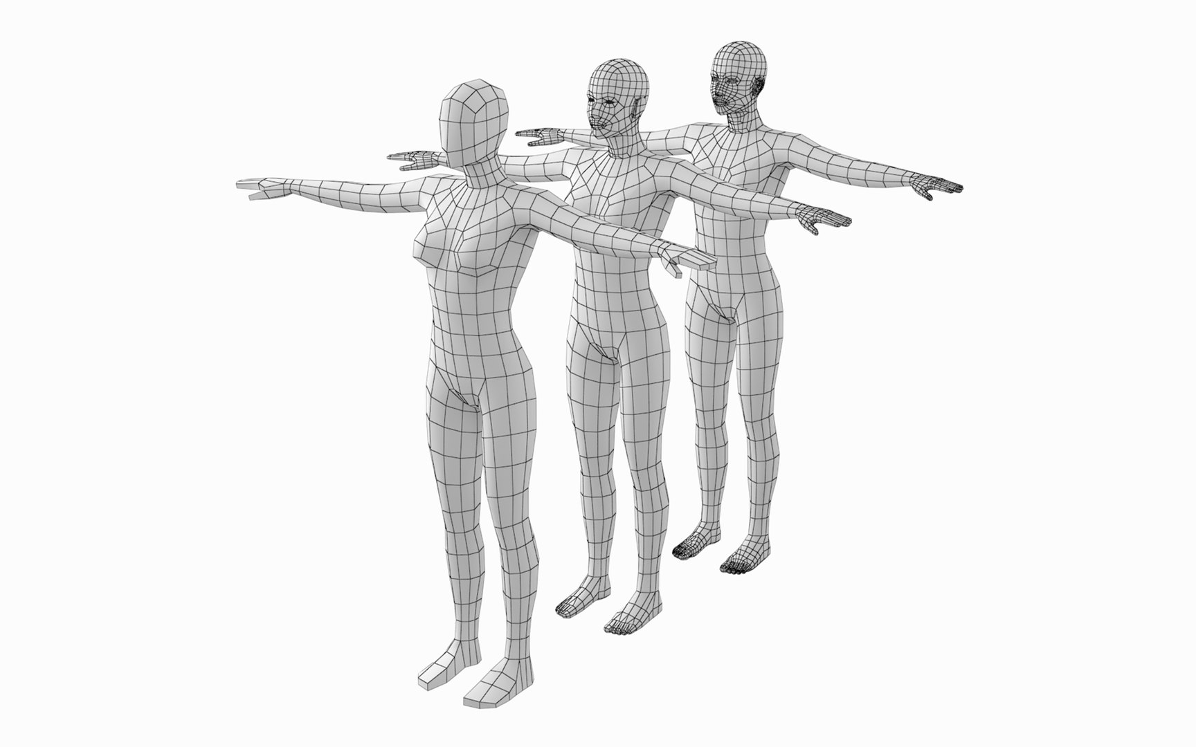 3D Model Natural Female In T-Pose Base Mesh - TurboSquid 2072007