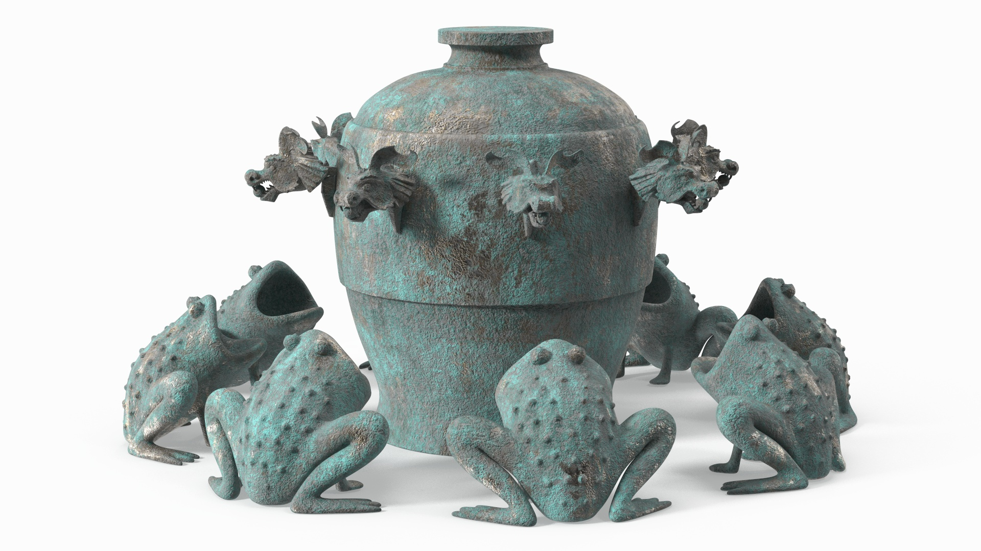 3D Han Dynasty Ancient Seismograph With Patina - TurboSquid 2417953